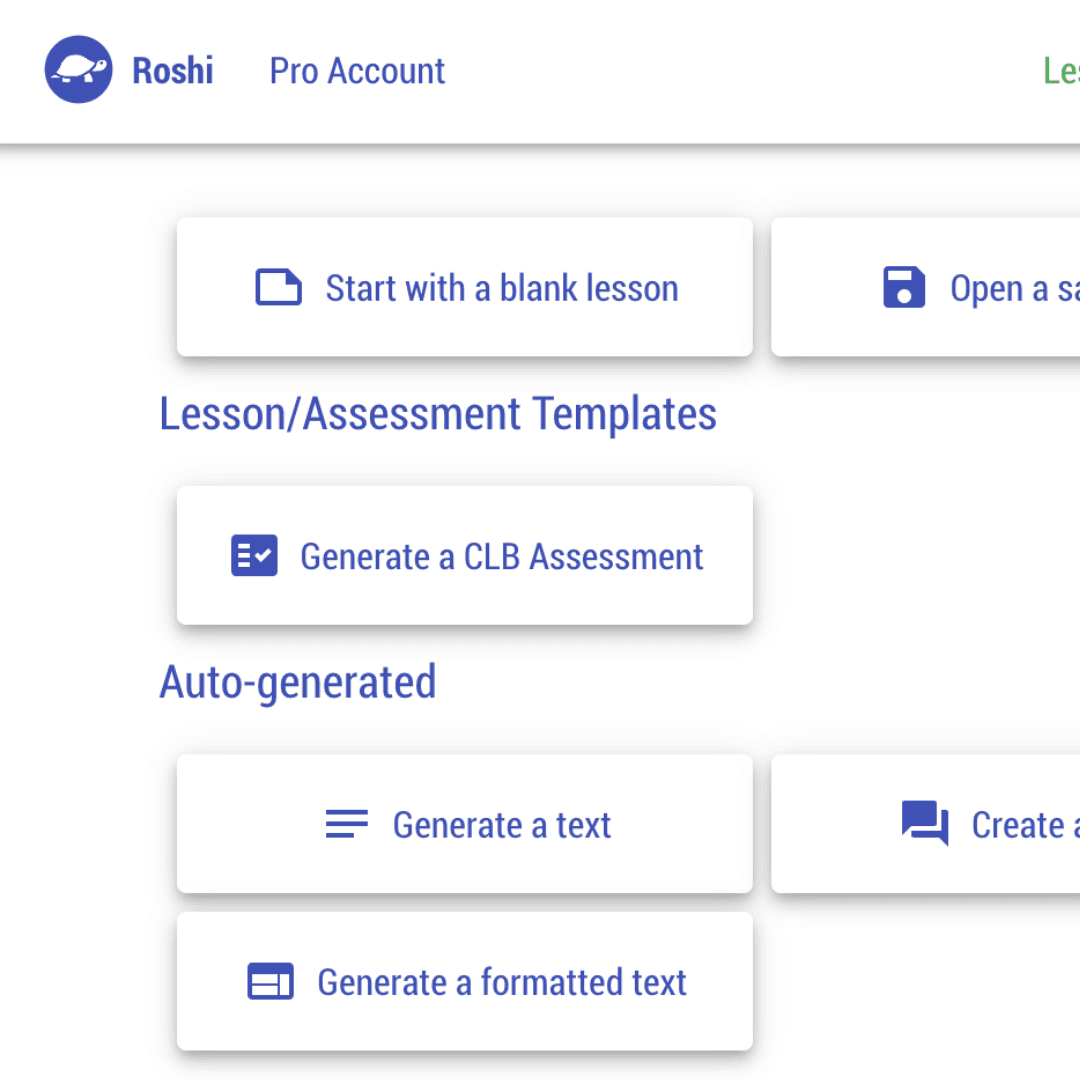 Roshi - Custom Lessons in Seconds
